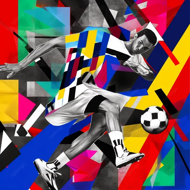 Cubist Collages In Primary Colors Midjourney Prompt | PromptBase