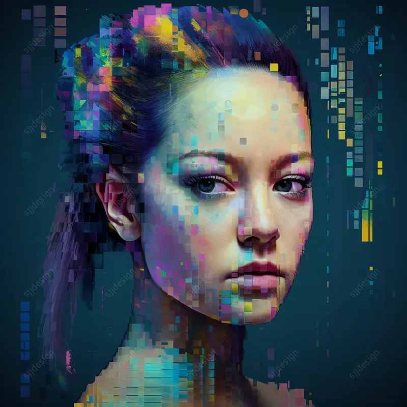 Pixelated Portraits Midjourney Prompt | PromptBase