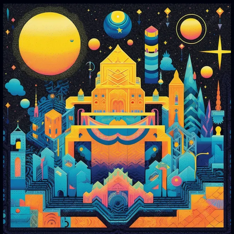 Geometric Pixel Poems Midjourney Prompt | PromptBase