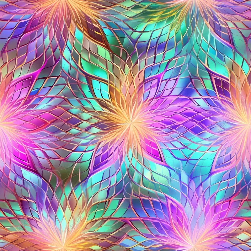 Vibrant Holographic Patterns Midjourney Prompt | PromptBase