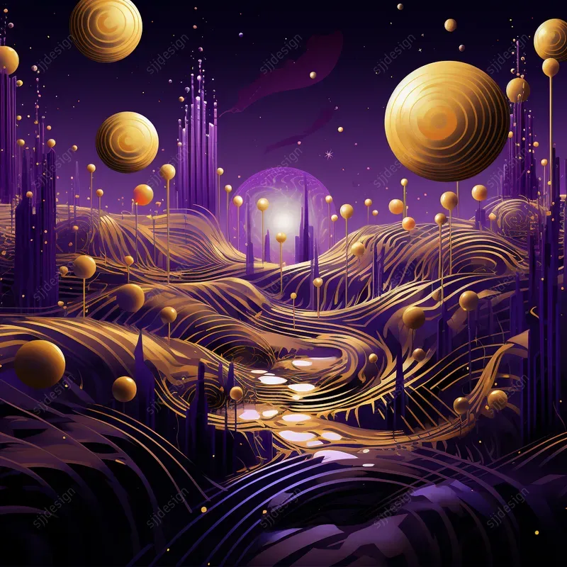 Cosmic Mystique Gilded Art Midjourney Prompt | PromptBase