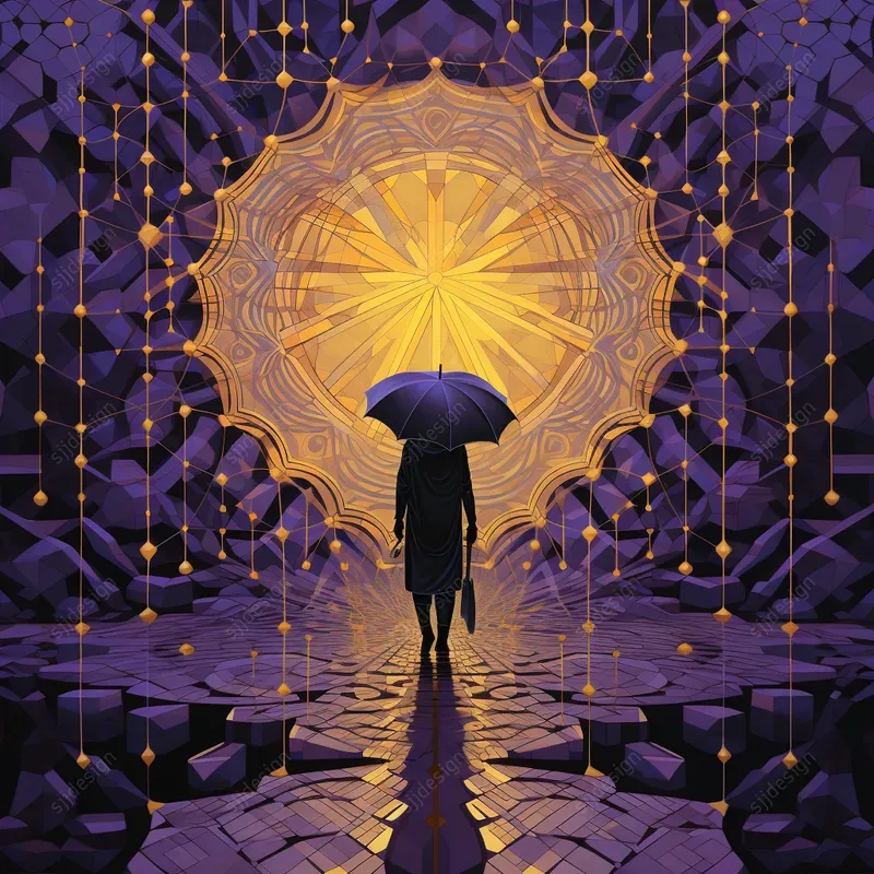 Cosmic Mystique Gilded Art Midjourney Prompt | PromptBase