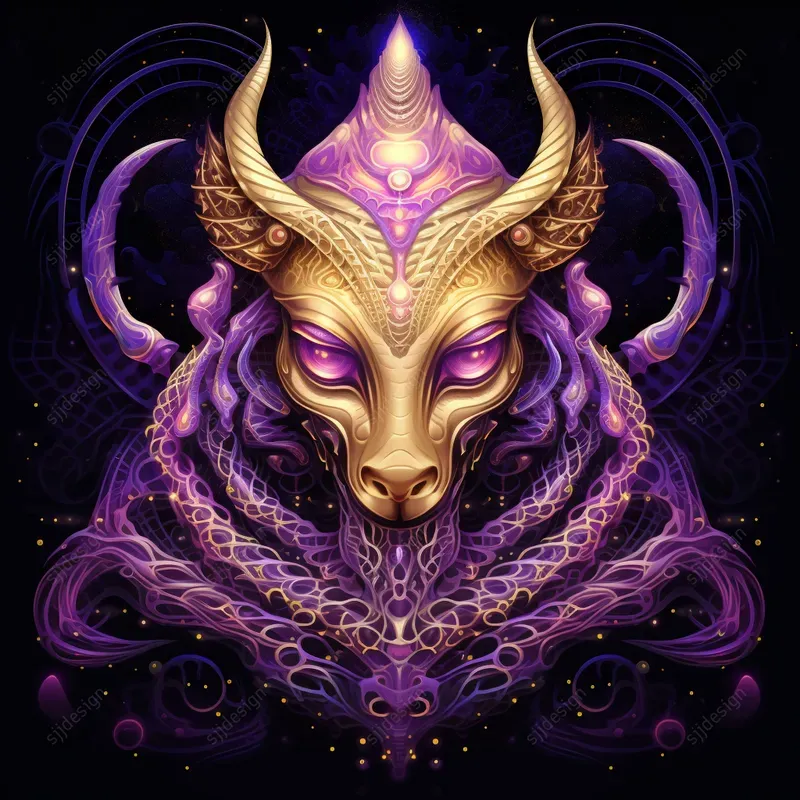 Cosmic Mystique Gilded Art Midjourney Prompt | PromptBase