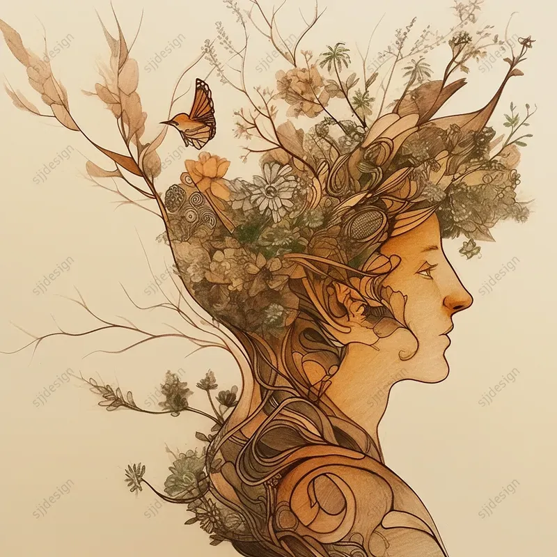 Sepia Dreamscape Drawings Midjourney Prompt | PromptBase