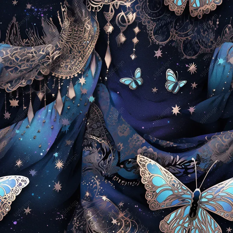Cosmic Couture Seamless Patterns Midjourney Prompt | PromptBase