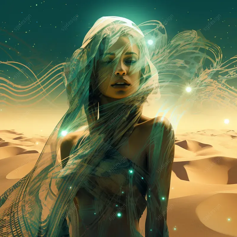 Emerald Mirage Art Midjourney Prompt | PromptBase