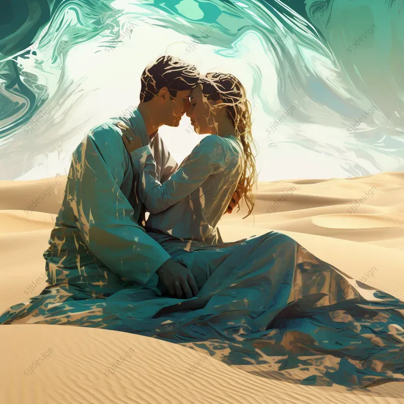 Emerald Mirage Art Midjourney Prompt | PromptBase