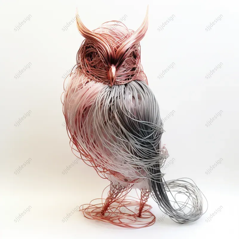 Metallic Whimsy 3D Wire Sculptures Midjourney Prompt | PromptBase