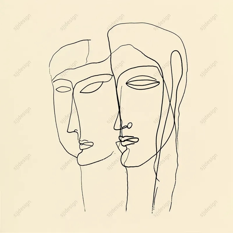 Gestural Delicate One Line Drawings Midjourney Prompt | PromptBase