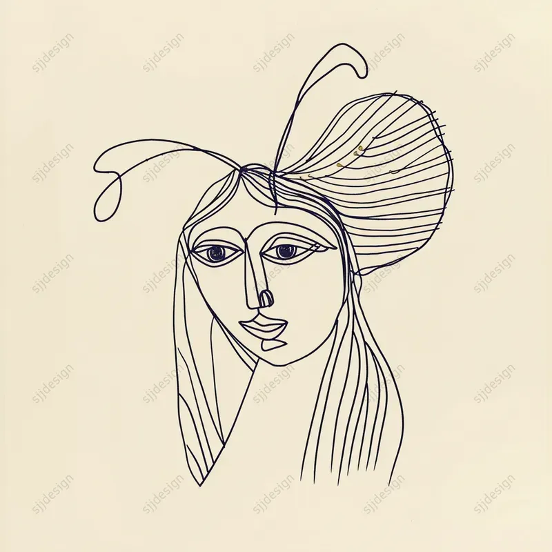 Gestural Delicate One Line Drawings Midjourney Prompt | PromptBase