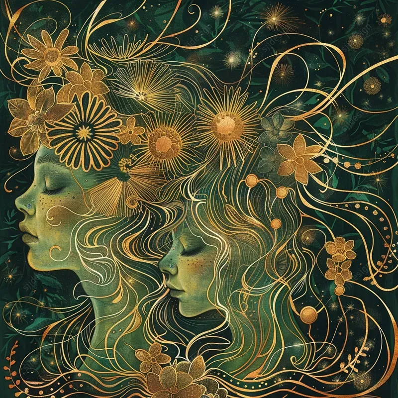 Golden Verdant Creations Midjourney Prompt | PromptBase