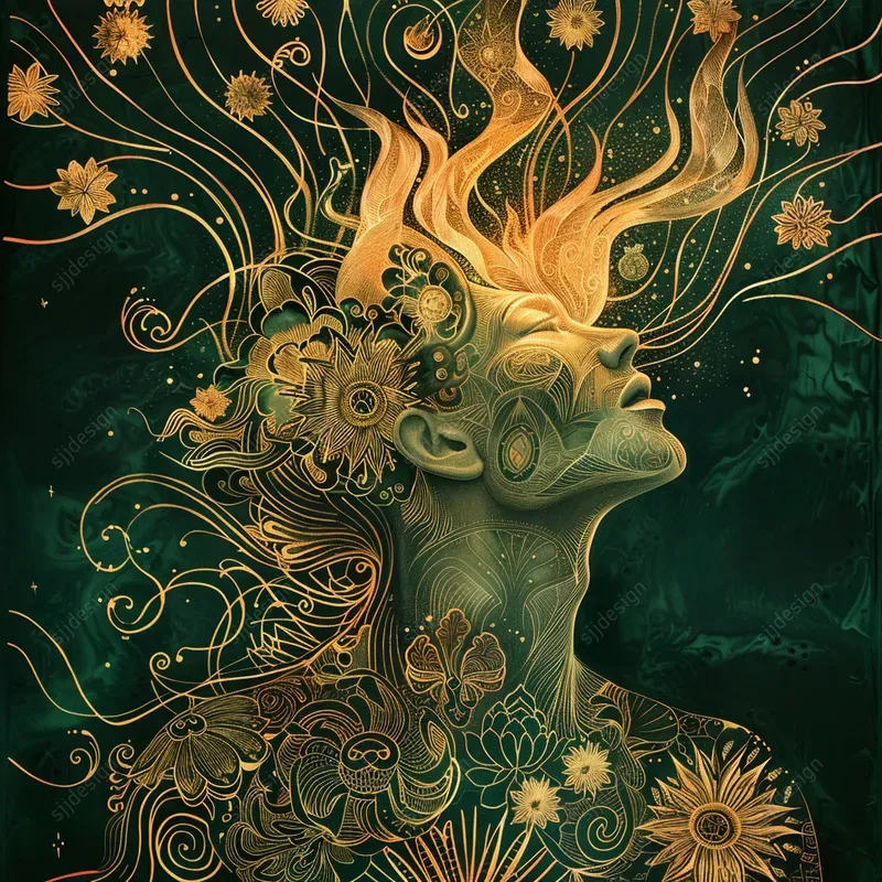 Golden Verdant Creations Midjourney Prompt | PromptBase