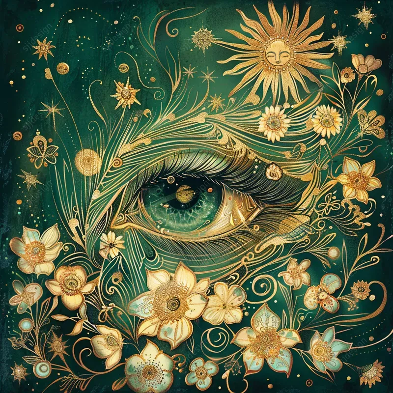 Golden Verdant Creations Midjourney Prompt | PromptBase