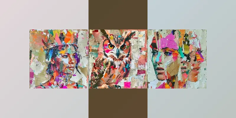 Patched Perfection Collage Art Generator App | PromptBase