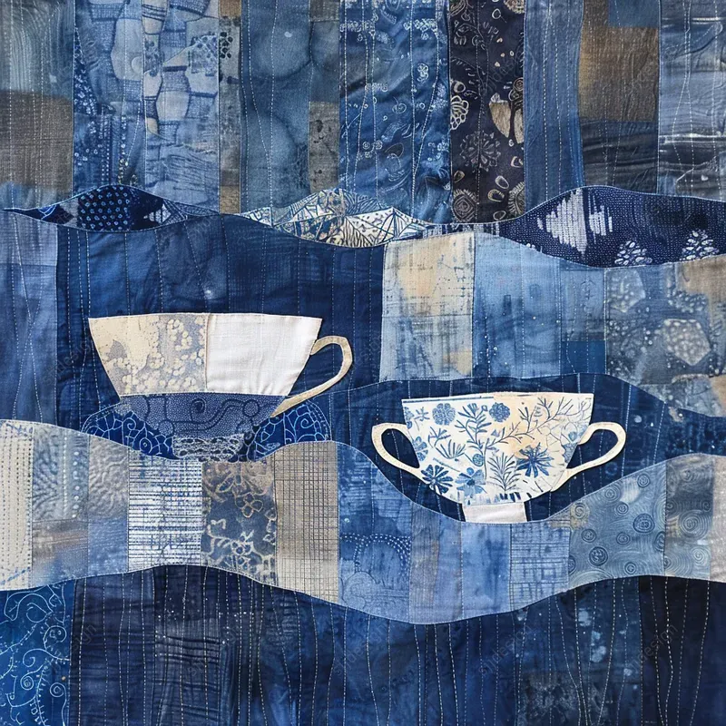 Linen Patchwork Art Midjourney Prompt | PromptBase