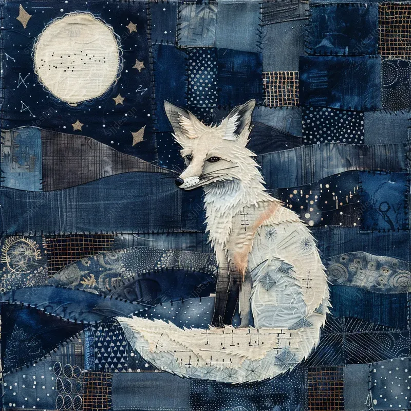 Linen Patchwork Art Midjourney Prompt | PromptBase