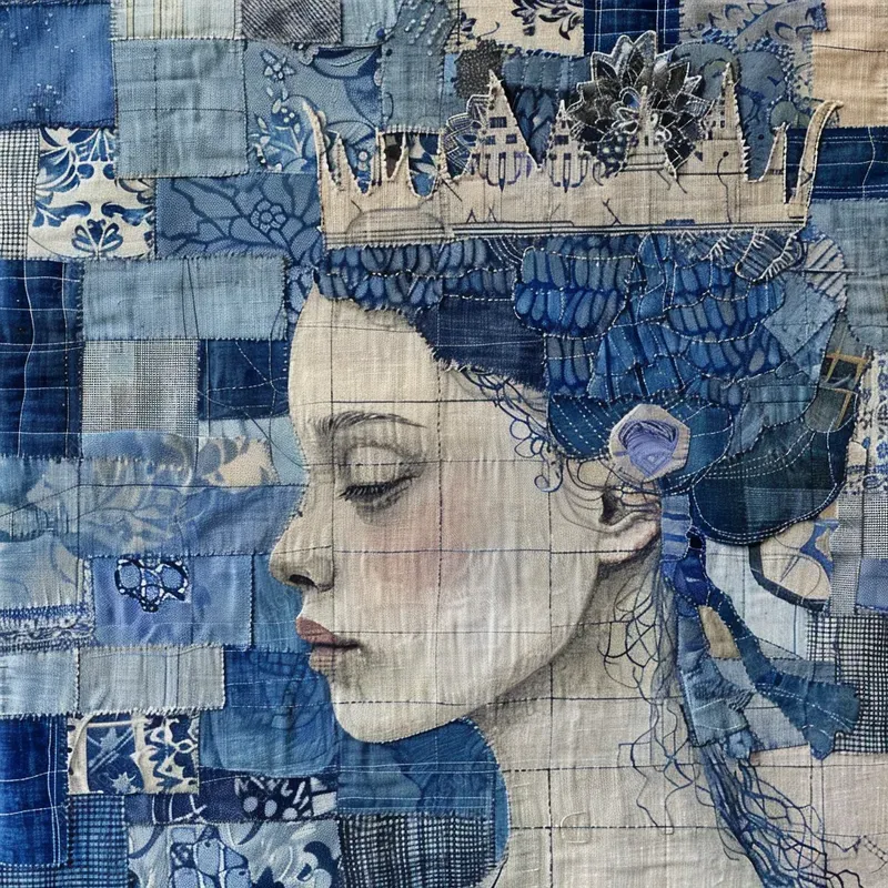 Linen Patchwork Art Midjourney Prompt | PromptBase