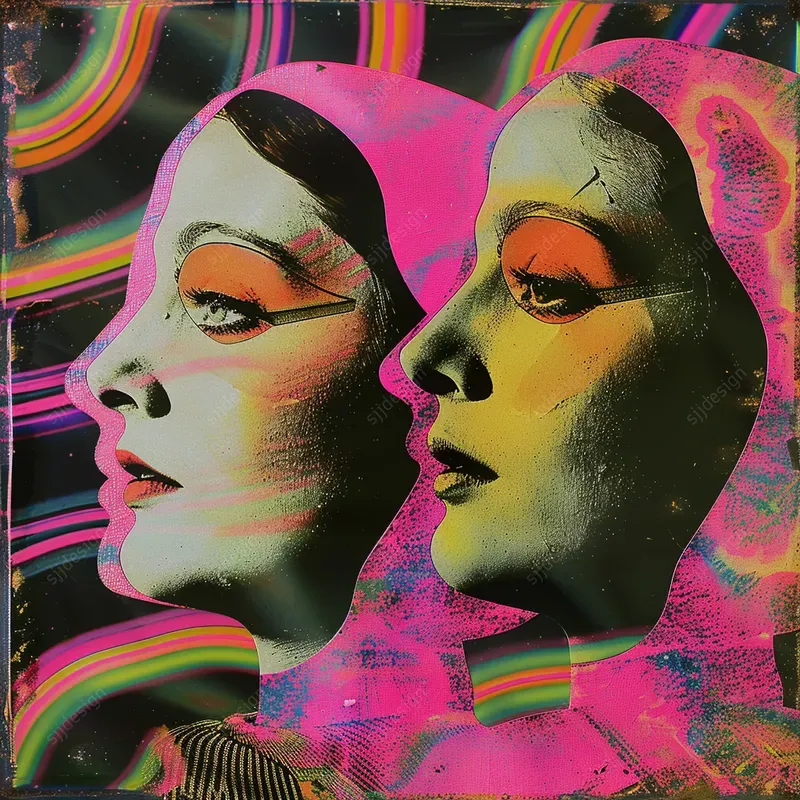 Electric Deco Collage Art Midjourney Prompt | PromptBase