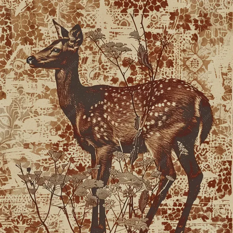 Vintage Nature Collage Art Midjourney Prompt | PromptBase