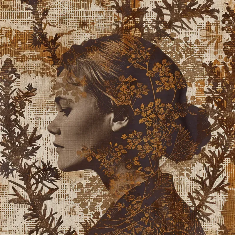 Vintage Nature Collage Art Midjourney Prompt | PromptBase