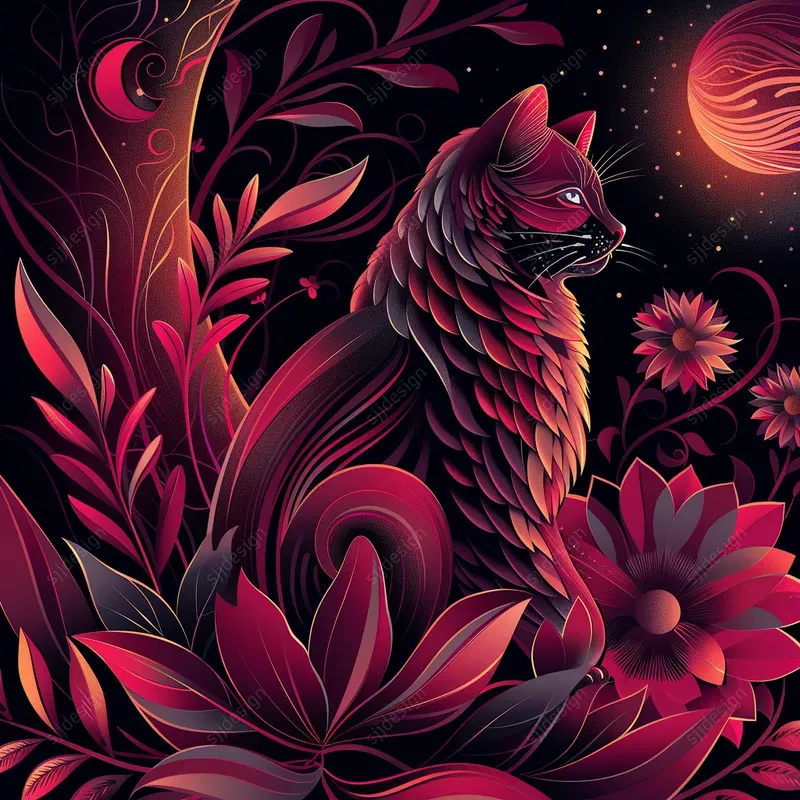 Flora Bold Vector Art Midjourney Prompt | PromptBase