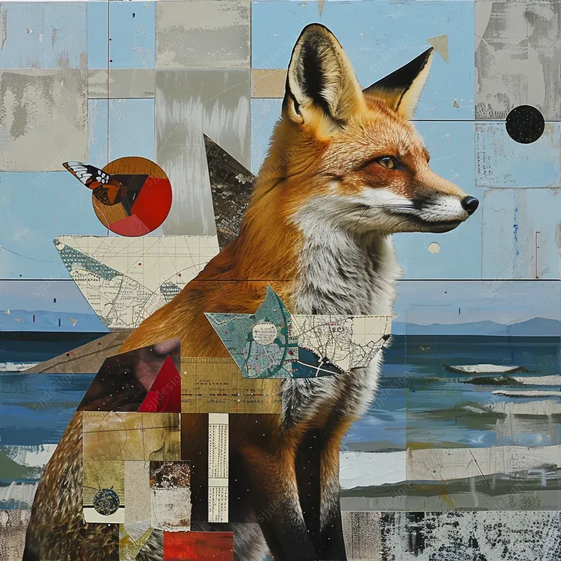 Vintage Dreams Map Collage Art Midjourney Prompt | PromptBase