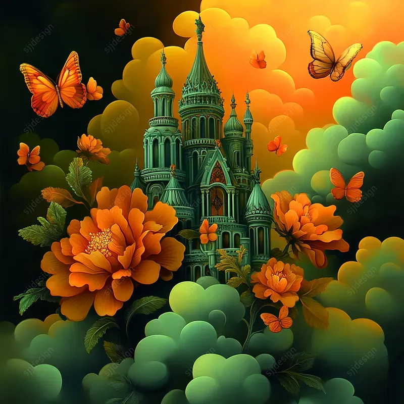 Fluid Dreamlike Fantasy Art Designs Midjourney Prompt | PromptBase