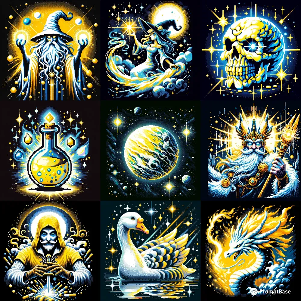 Magic Pixel Art Style Illustrations DALL·E Prompt | PromptBase