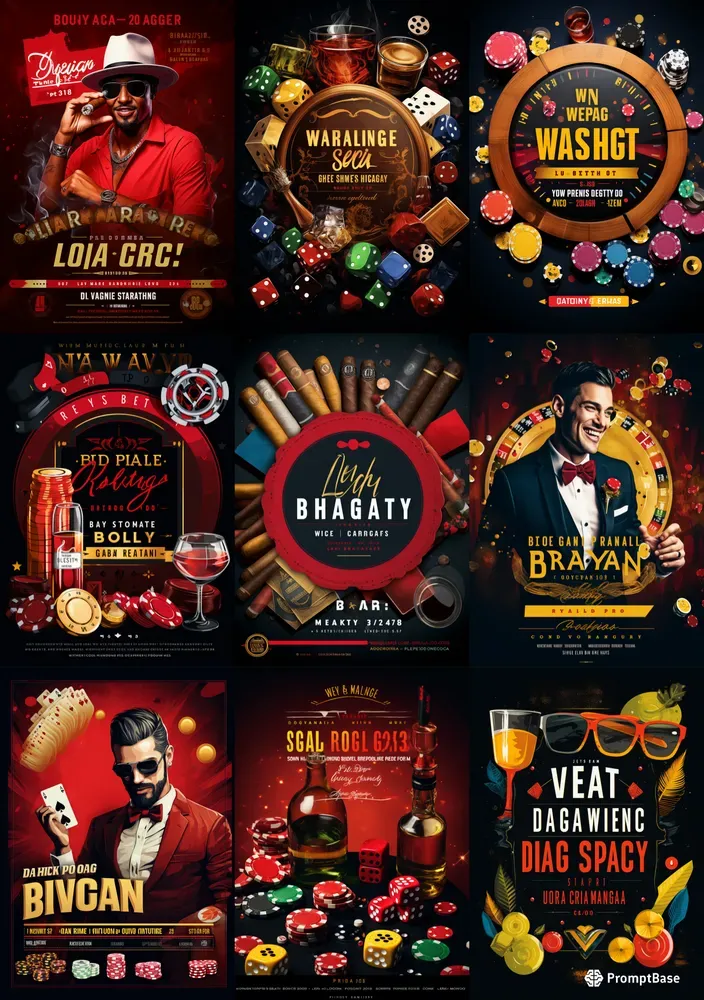 Epic Bachelor Party Poster Flyer Designs Midjourney Prompt | PromptBase