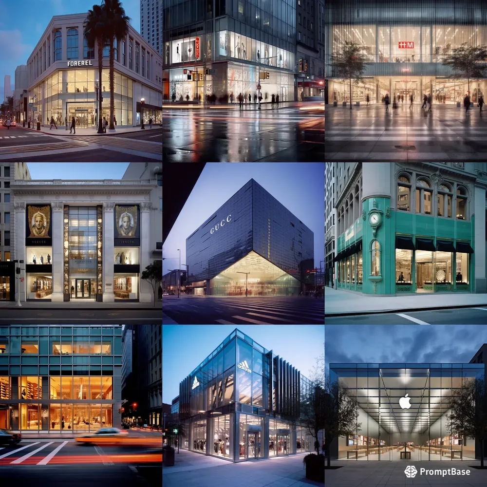 Shopfronts Iconic Stores Midjourney Prompt | PromptBase