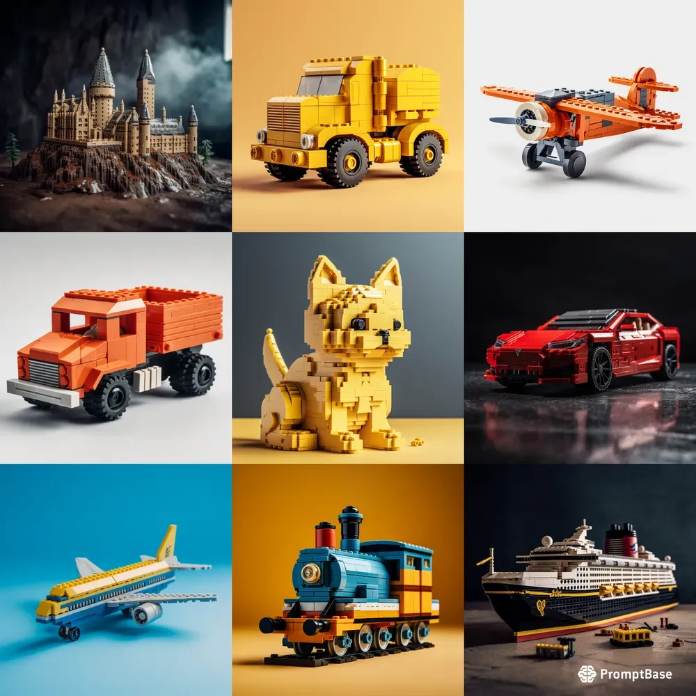 Explore With Lego Bricks Midjourney Prompt | PromptBase