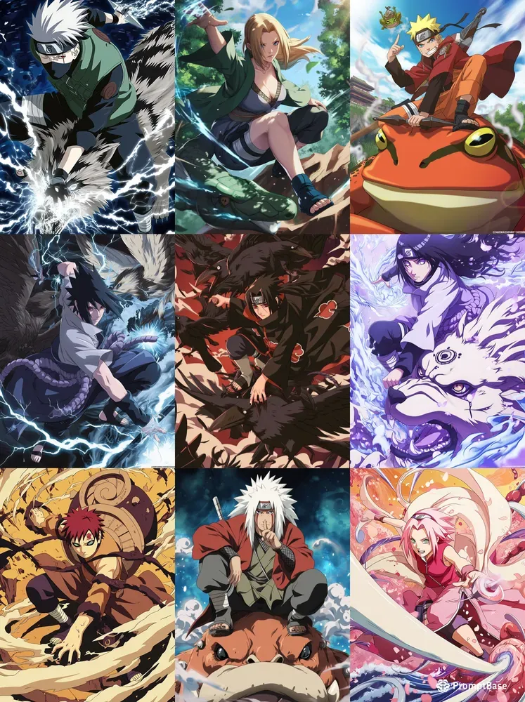 Naruto Shippuden Fighting Anime Posters Midjourney Prompt | PromptBase