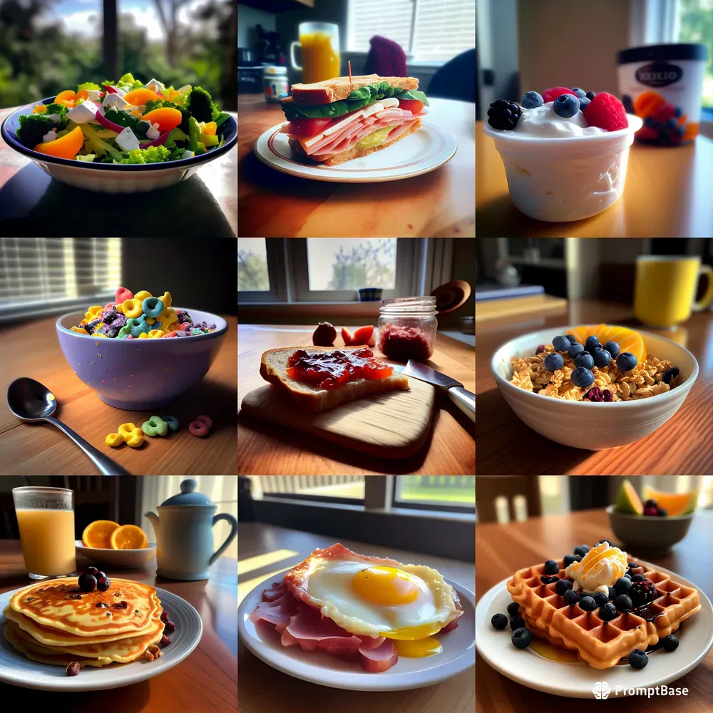 Realistic Breakfast Photographs Midjourney Prompt | PromptBase