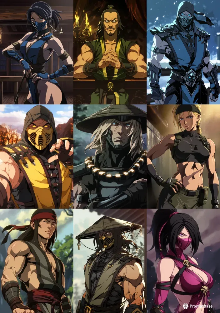 Mortal Kombat Anime Screenshots Midjourney Prompt | PromptBase