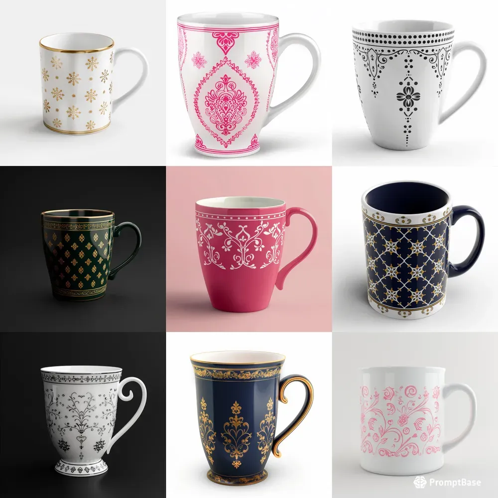 Beautiful Mug Designs Or Mockups Midjourney Prompt | PromptBase