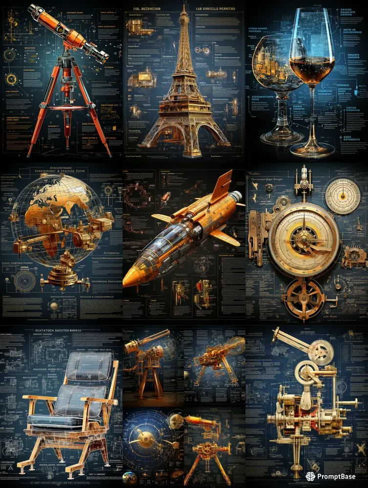 Blueprint Infographic Posters Midjourney Prompt | PromptBase