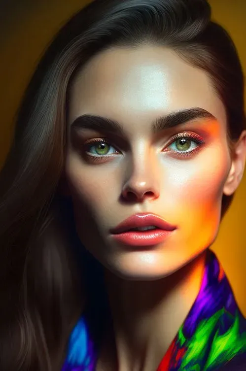 Colorful Women Portraits Midjourney Prompt | PromptBase