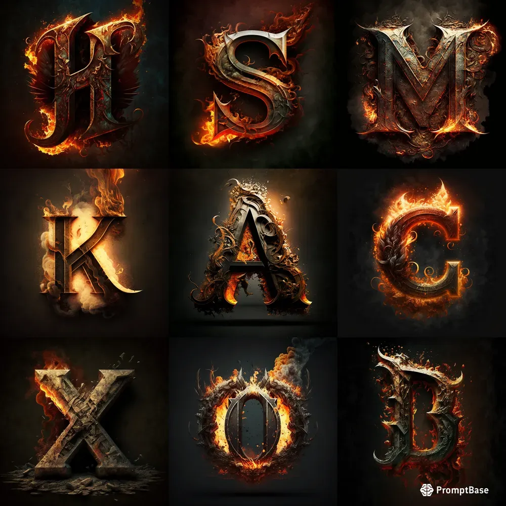 Logo Design Hell Letters Midjourney Prompt | PromptBase