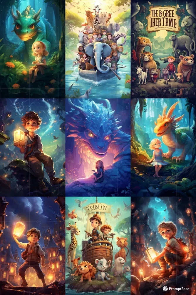 3D Kids Pixar Book Covers Midjourney Prompt | PromptBase