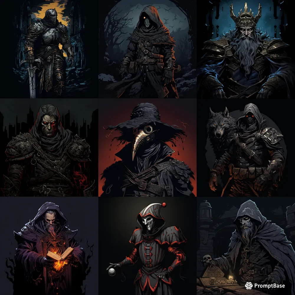 Dark RPG Drawings Midjourney Prompt | PromptBase