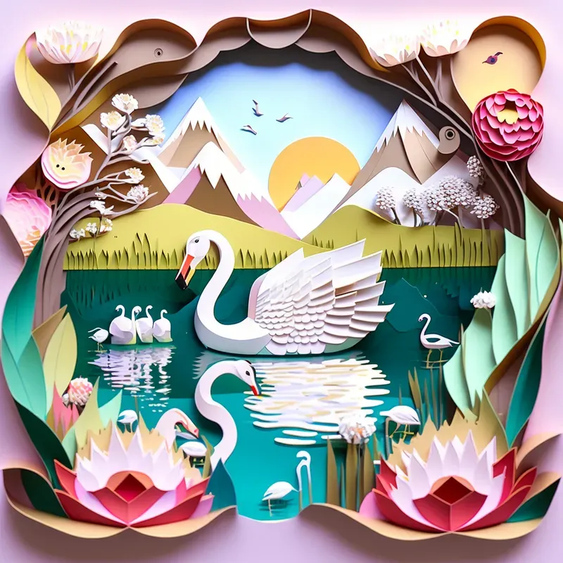 Multi Dimensional Paper Cut Crafts Midjourney Prompt | PromptBase