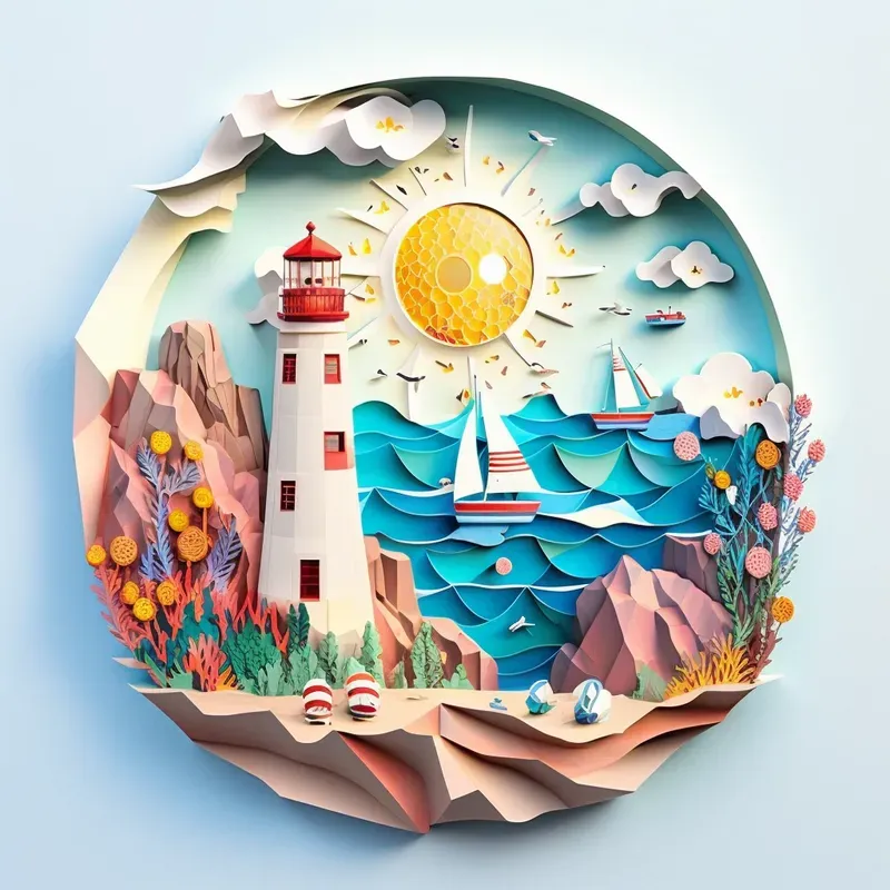 Multi Dimensional Paper Cut Crafts Midjourney Prompt | PromptBase