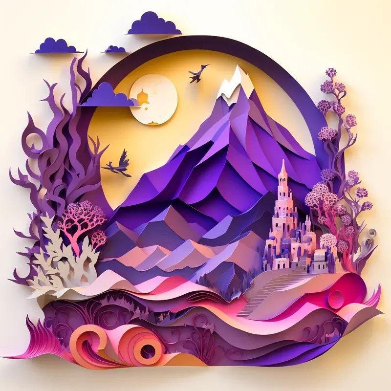 Multi Dimensional Paper Cut Crafts Midjourney Prompt | PromptBase