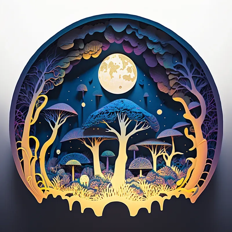 Multi Dimensional Paper Cut Crafts Midjourney Prompt | PromptBase