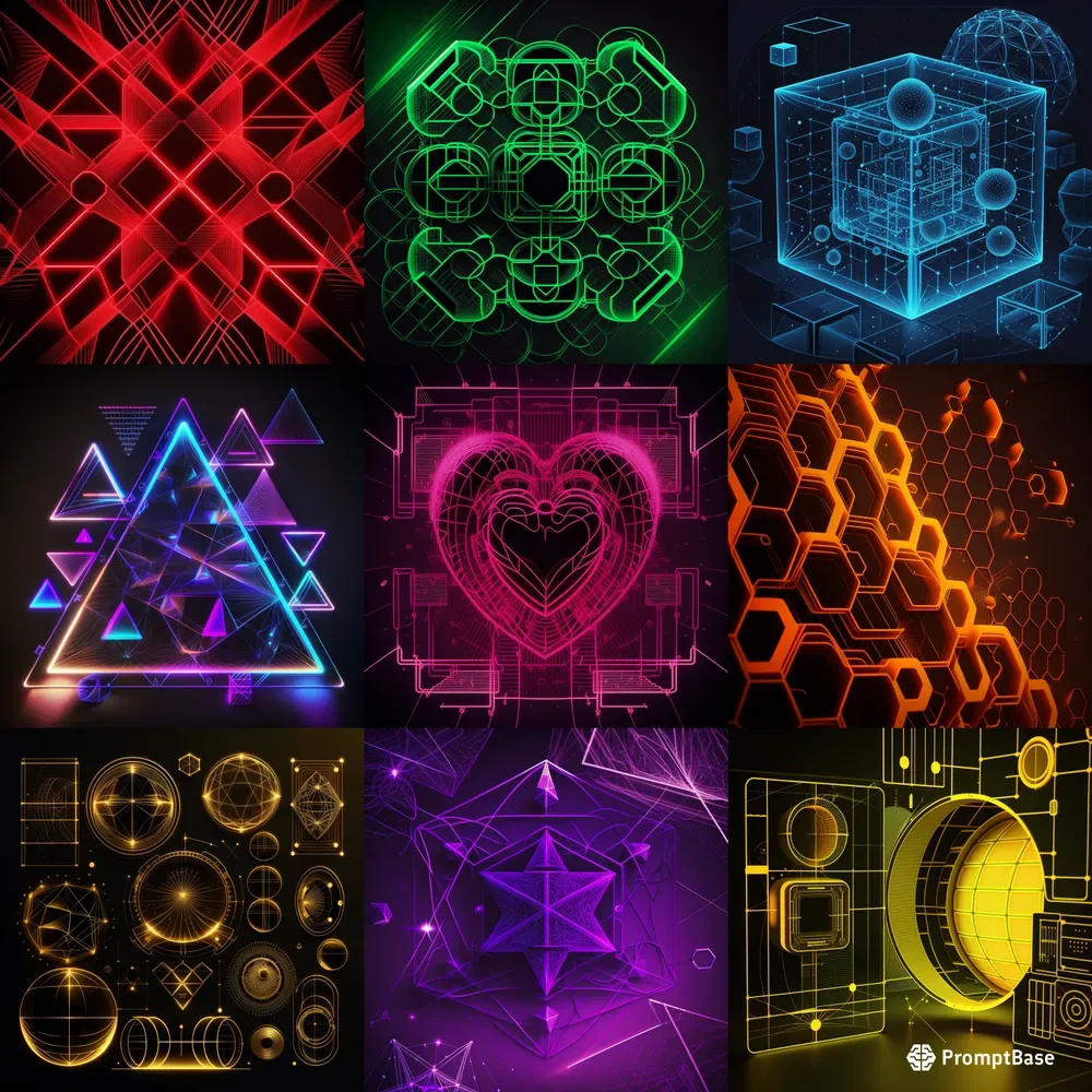 3D Space Shape Ideas Midjourney Prompt | PromptBase