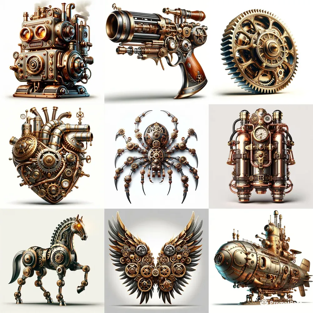 Steampunk Icons DALL·E Prompt | PromptBase