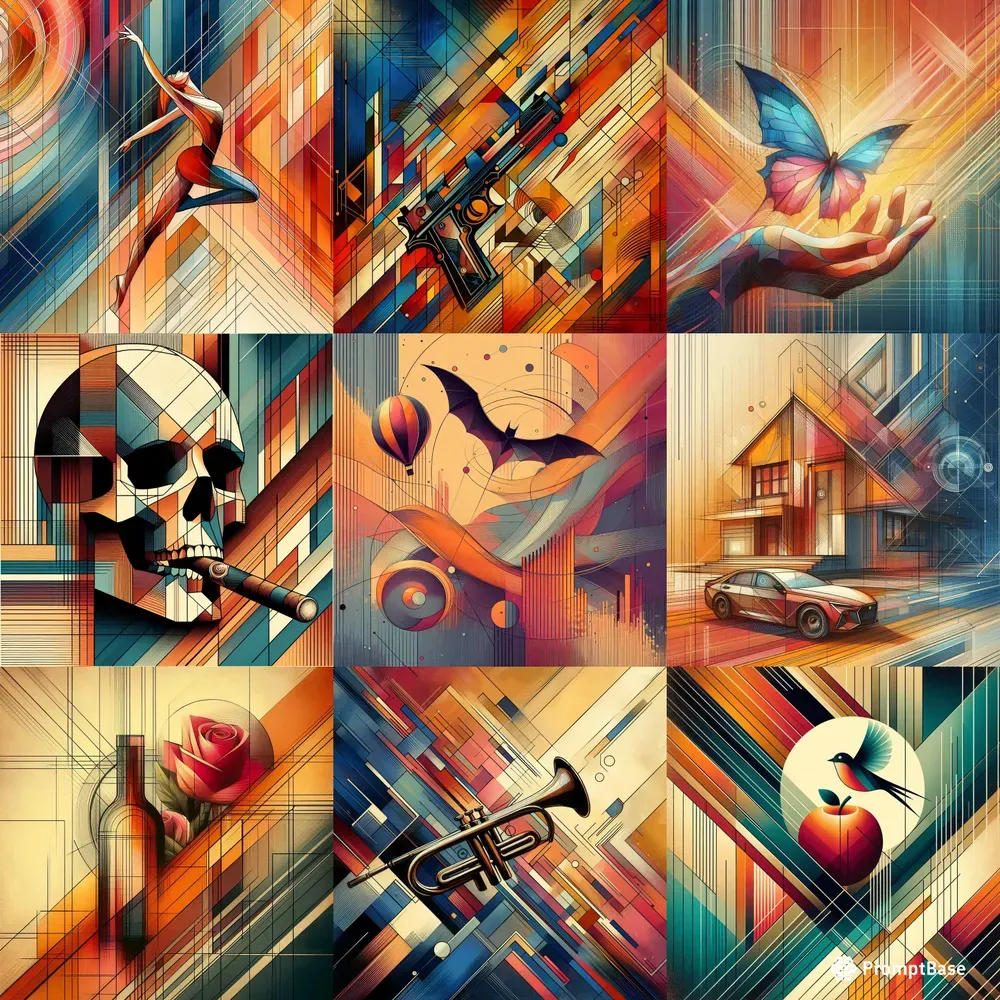 Art Geometric Fusion Minimalls DALL·E Prompt | PromptBase