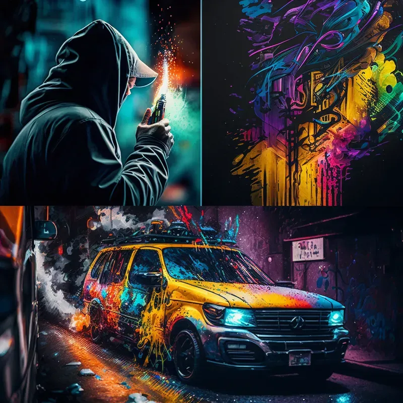 Paintings Graffiti Midjourney Prompt | PromptBase