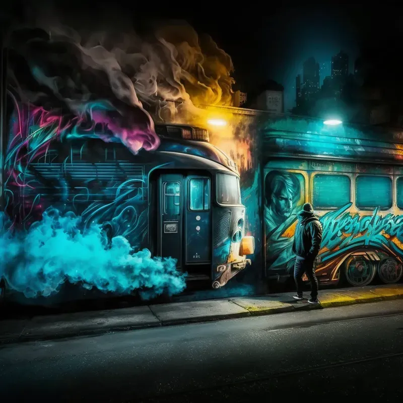 Paintings Graffiti Midjourney Prompt | PromptBase