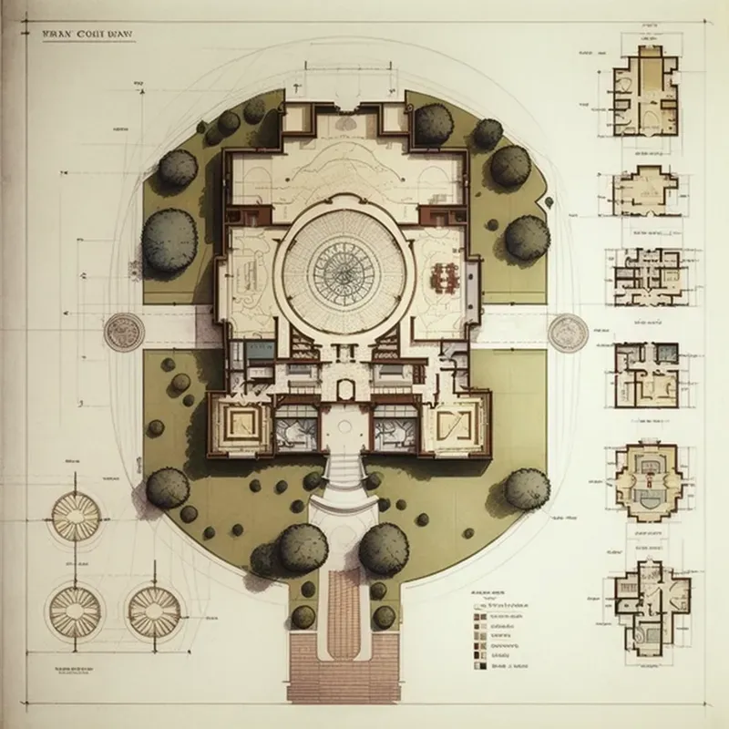 Architectural Drawings Midjourney Prompt | PromptBase
